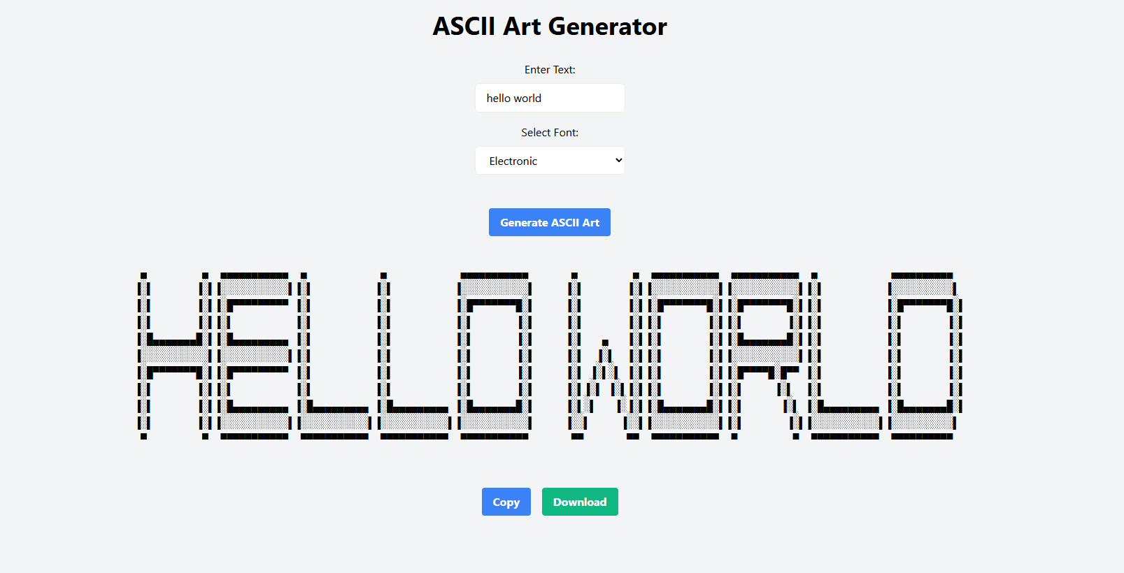 ASCII Art Generator